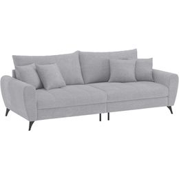 Big-Sofa MR. COUCH, B:260cm H:71cm T:108cm, grau, Stripes (92% Polyester / 8% Nylon), Sofas, "Blackburn II", Mit Kaltschaumpolsterung bis 140 kg