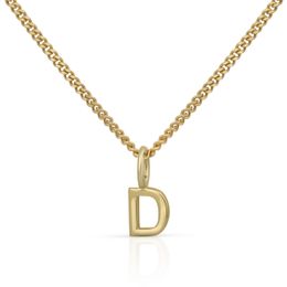 OROLINO Damen Kette mit Anhänger "Gold 375 mit Anhänger 42/45cm lang Buchstabe D", 42/45cm, Gold, L: 45 B: 5mm, gelb, Gold, B:5mm, Halsketten