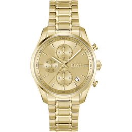 BOSS Damen Multifunktionsuhr "GRAND TOUR LADIES", gold, Armbanduhren, Quarzuhr, Armbanduhr, Damenuhr, Edelstahlarmband