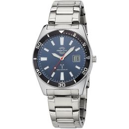 MASTER TIME Herren Funkuhr "Super Power Sporty", silber, Armbanduhren, Armbanduhr, Quarzuhr, Herrenuhr, Datum, Leuchtzeiger