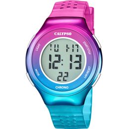 Calypso Watches Damen Chronograph "Color Splash", lila, Armbanduhren, Armbanduhr, Quarzuhr, Damenuhr, Herrenuhr, digital, Stoppfunktion