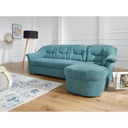 Ecksofa DOMO collection, B:232cm H:83cm T:146cm, blau, Luxus-Microfaser (92% Polyester, 8% Nylon);Microfaser PRIMABELLE (100% Polyester);Microfaser