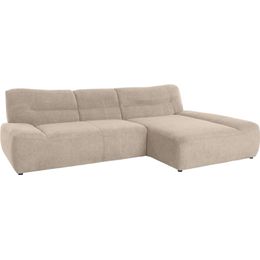 Ecksofa DOMO collection, B:288cm H:81cm T:175cm, beige, Wohnzimmer, Sofas, "Cesena moderne Polsterecke mit flachen Armlehnen, L-Form", fester