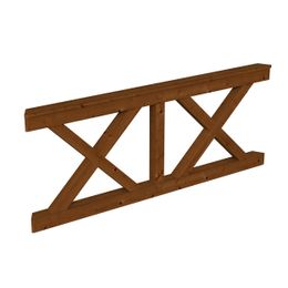 Skan Holz Br&uuml;stungsgel&auml;nder SKANHOLZ, H:84cm L:180cm, braun, Gel&auml;nder, "Andreaskreuz"