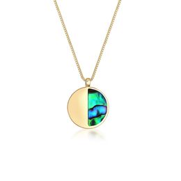 Elli Damen Kette mit Anh&auml;nger "Muschelperle Silber 925 Sterling Silver", 50, ohne Stein, Silber 925 (Sterlingsilber), L: 50, gold, Silber 925