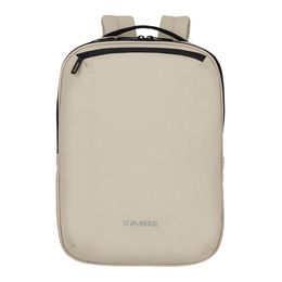 Travelite Damen Daypack "BASICS Plane RV", beige, Polyester, Polyurethane, Rucksäcke, Freizeitrucksack Laptopfach Sicherheitsfach