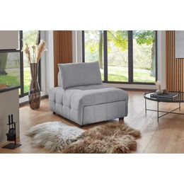 Sofa, B:86cm H:84cm T:110cm, grau, ATLANTIC HOME COLLECTION, 100% PES, Wohnzimmer, Sofas, "Fabio", Schlafsessel mit Sitztiefenverstellung