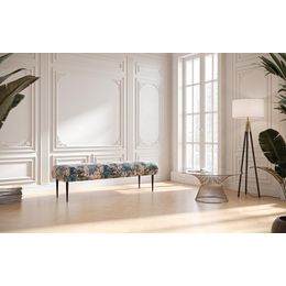 2,5-Sitzer Places of Style, B:139cm H:52cm T:54cm, bunt, 100% Polyester, Sofas, "Amber", mit Knopfheftung,in verschieden Stoffarten