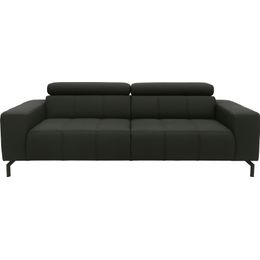 2,5-Sitzer DOMO collection, B:238cm H:79cm T:104cm, schwarz, Echtleder, Sofas, "Cunelli zeitlos und elegant, moderne Sitzn&auml;hte als Designelement",