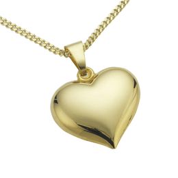 Diamonds by Ellen K. Damen Kette mit Anh&auml;nger "Gold 333 Motiv Herz", 45/42cm, Gold, L: 45 B: 15mm, gelb, FASCINATION BY ELLEN K., Gold, B:15mm, Halsketten
