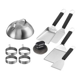 Grillbesteck-Set Enders, silber, Edelstahl, Grillbesteck-Sets, "Plancha-Set", 10-teilig, aus Edelstahl