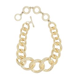 Damen Kette mit Anhänger "GlamChain", gold, Basic, Collezione Alessandro, Metall, Halsketten, Statementkette mit großen Gliedern