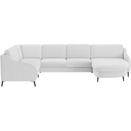 Sit & More Wohnlandschaft SIT & MORE, B:372cm H:90cm T:227cm, silber, 100% Polyester, Sofas, "Soul U-Form", wahlweise mit Bettfunktion und Schubkasten
