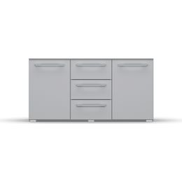 Kombikommode Rauch, B:120cm H:61cm T:42cm, grau, Holzwerkstoff, Schlafzimmer, Sideboards, "Skat Pure", mit 1 T&uuml;r und 4 Schubladen in puristischem