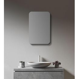 Badezimmerspiegelschrank Talos, B:40cm H:60cm T:10cm, schwarz, Aluminium, Echtglas, Schr&auml;nke, oval, BxH: 40x60 cm, aus Alumunium und Echtglas, IP24,