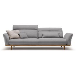 4-Sitzer, B:248cm H:103cm T:100cm, grau, CREATION BY ROLF BENZ, Chenille COCO (72% Polyester 15% Baumwolle 13% Polyacryl), Sofas, "CR.460", Sockel in