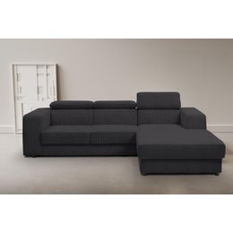 Ecksofa WERK2, B:270cm H:76cm T:192cm, grau, 90% Polyester, 10% Nylon, Wohnzimmer, Sofas, "Cherry, modernes Sofa mit Komfortfunktionen, Breite 270cm,