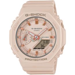 Casio G-SHOCK Damen Chronograph, beige, Armbanduhren, Quarzuhr, Armbanduhr, Damen, Herren, digital, bis 20 bar wasserdicht