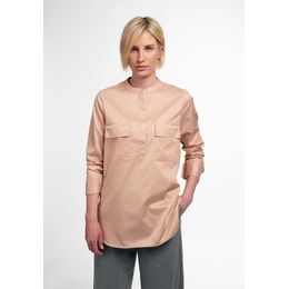 Eterna Damen Longbluse "LOOSE FIT", beige, Gr. 38, 100% cotton, Blusen, EASY IRON (bügelleicht)