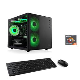 CSL PC "Cube V24181", Microsoft Windows 11 Home (64 Bit), 16 GB RAM 500 GB SSD, schwarz, Desktop-PCs