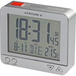 Atrium Funkwecker "A760-19", silber, Wecker, Digitalwecker, Quarzwecker, Innentemperatur, Schlafzimmer