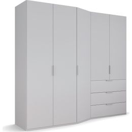 Drehtürenschrank Rauch, B:247cm H:222cm T:60cm, grau, Holzwerkstoff, Schränke, "Kleiderschrank Schrank Garderobe Wäscheschrank WAVE", in 2