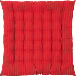 Sitzkissen Pad, B:40cm L:40cm, rot, Baumwolle, Garten, Dekokissen_Sitzkissen_Kissenhüllen, "Fiora", handgewebt, 1 Stück