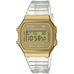 CASIO VINTAGE Damen Chronograph, transparent, Armbanduhren, Quarzuhr, Armbanduhr,Damenuhr, Herrenuhr, Digitaluhr, Resinarmband