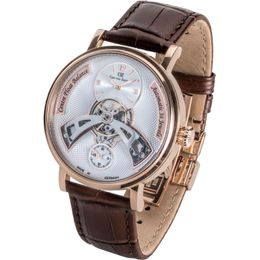 Carl von Zeyten Herren Automatikuhr "Baden-Baden", braun, Armbanduhren, Armbanduhr, Herrenuhr, Made in Germany, Mechanische Uhr, Lederarmband