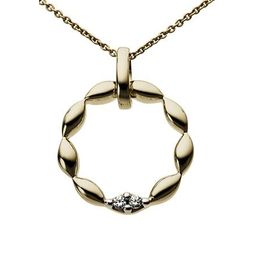 Firetti Damen Kettenanhänger "Schmuck Geschenk Gold 333 Halsschmuck Anhänger für Halskette", 0,02 P2 = erkennbare Einschlüsse, Diamanten Gelbgold