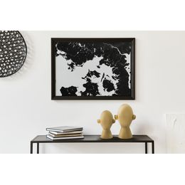 Skulptur Kayoom, B:15cm, gold, Aluminium, Wohnzimmer, Dekofiguren, "Skulptur Phantom 225", Handgefertigte Face-Skulptur aus Aluminium