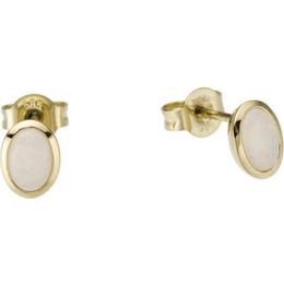Firetti Damen Paar Ohrstecker "Schmuck Geschenk Gold 333 Ohrschmuck Ohrringe oval", Gelbgold 333, gold, Gelbgold 333, Ohrringe, mit Opal