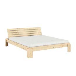 Stauraumbett Karup Design, B:188cm H:82cm L:240cm, beige, Kinderzimmer, Betten, "Layers Bed Headboard, Bettgestell mit Stauraumkopfteil, mehrere