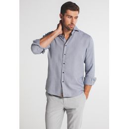 Eterna Herren Langarmhemd "REGULAR FIT", blau, Gr. L, 55% cotton, 45% Lyocell, Hemden, EASY IRON (bügelleicht)
