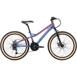 Bikestar Jugendfahrrad, 33cm, 24 Zoll (60,96cm), blau, Fahrräder, für Damen und Herren, Kettenschaltung