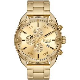 Diesel Kinder Chronograph "SPIKED", gold, Armbanduhren, Quarzuhr, Armbanduhr, Herrenuhr, Edelstahlarmband, analog, Tag