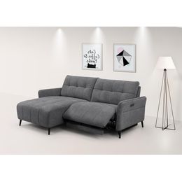 Ecksofa Inosign, B:209cm H:89cm T:91cm, grau, Webstoff 100% Polyester, Wohnzimmer, Sofas, "DENIO 3-Sitzer, L-Form (Breite 209cm), elektr.