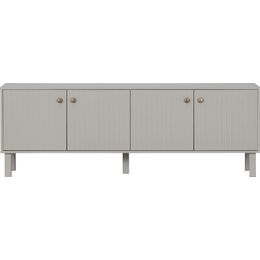 Lowboard Woood, B:160cm H:56cm T:46cm, grau, FSC-zertifizierter Holzwerkstoff, Sideboards, "Madu TV-Kommode", mit 4 Einlegeb&ouml;den, H 56 cm x B 160 cm