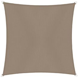 Sonnensegel Windhager, B:500cm T:500cm, grau, Polyester, Sonnensegel, "Cannes Quadrat", 5x5m, taupe