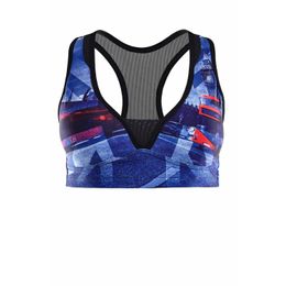 WINSHAPE Damen Sport-BH "PUSB103-London", blau, Gr. XS, 80% Polyester, 20% Elasthan, BHs, Mesh Push-up BH