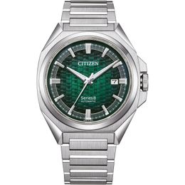 Citizen Herren Automatikuhr "Series 8", silber, Armbanduhren, Armbanduhr, Mechansiche Uhr, Herrenuhr, Datum, Saphirglas