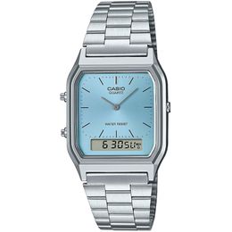 CASIO VINTAGE Damen Chronograph, silber, Armbanduhren, Quarzuhr, Armbanduhr, Damenuhr, Herrenuhr, Digitaluhr,Edelstahlarmband