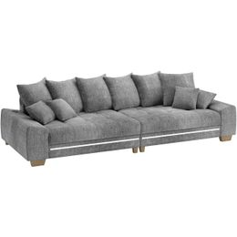 Big-Sofa MR. COUCH, B:300cm H:88cm T:118cm, grau, Dolce (100% Polyester), Sofas, "Nikita II", RGB-LED, Bluetooth-Soundsystem, wahlweise mit Kaltschaum