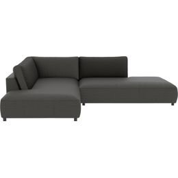 Ecksofa Musterring, B:304cm H:81cm T:224cm, grau, 100% Polyester, Wohnzimmer, Sofas, "Lucia", mit großem Longchair, verschiedene Farben, B304 x T224