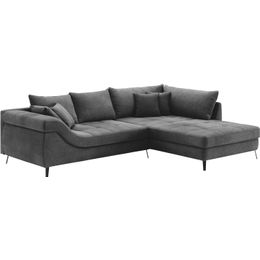 Ecksofa MR. COUCH, B:317cm H:98cm T:228cm, schwarz, Memphis (Grundgewebe - 100% Polyester; Nutzschicht- 90% Polyester / 10% Polyamide), Wohnzimmer,