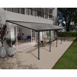 Terrassendach, B:971cm T:294cm, grau, PALRAM - CANOPIA, Aluminium, Polycarbonat (PC), Terrassen&uuml;berdachungen, "Feria Alu Terrassen&uuml;berdachung",