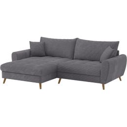 Ecksofa MR. COUCH, B:246cm H:71cm T:170cm, grau, Stripes (92% Polyester / 8% Nylon), Wohnzimmer, Sofas, "Blackburn II L-Form", Wahlweise mit