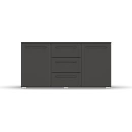 Kombikommode Rauch, B:120cm H:61cm T:42cm, grau, Holzwerkstoff, Schlafzimmer, Sideboards, "Skat Pure", mit 1 T&uuml;r und 4 Schubladen in puristischem