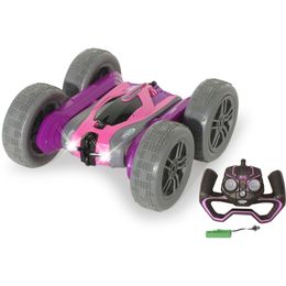 Jamara Kinder RC-Auto "SpinX Stuntcar 2,4GHz, lila-rosa", bunt, Kunststoff, B:16cm H:8cm, Fernlenkfahrzeuge, mit zuschaltbarem LED-Licht