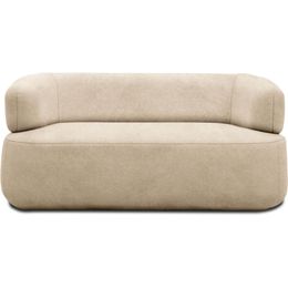 2-Sitzer DOMO collection, B:160cm H:71cm T:86cm, beige, 95% Polyester, 5% Nylon, Sofas, "800012 Designsofa, komfortabel und elegant, organische